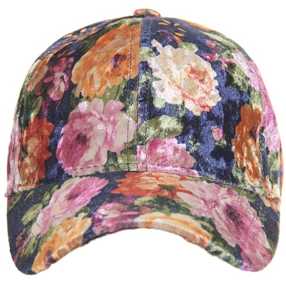 C.C | Accessories | Cc Soft Velvet Spring Flower Print Baseball Cap ...